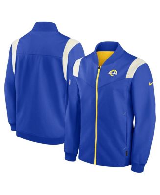 Nike Men's Royal Los Angeles Rams Sideline Coaches Bomber Full-Zip ...