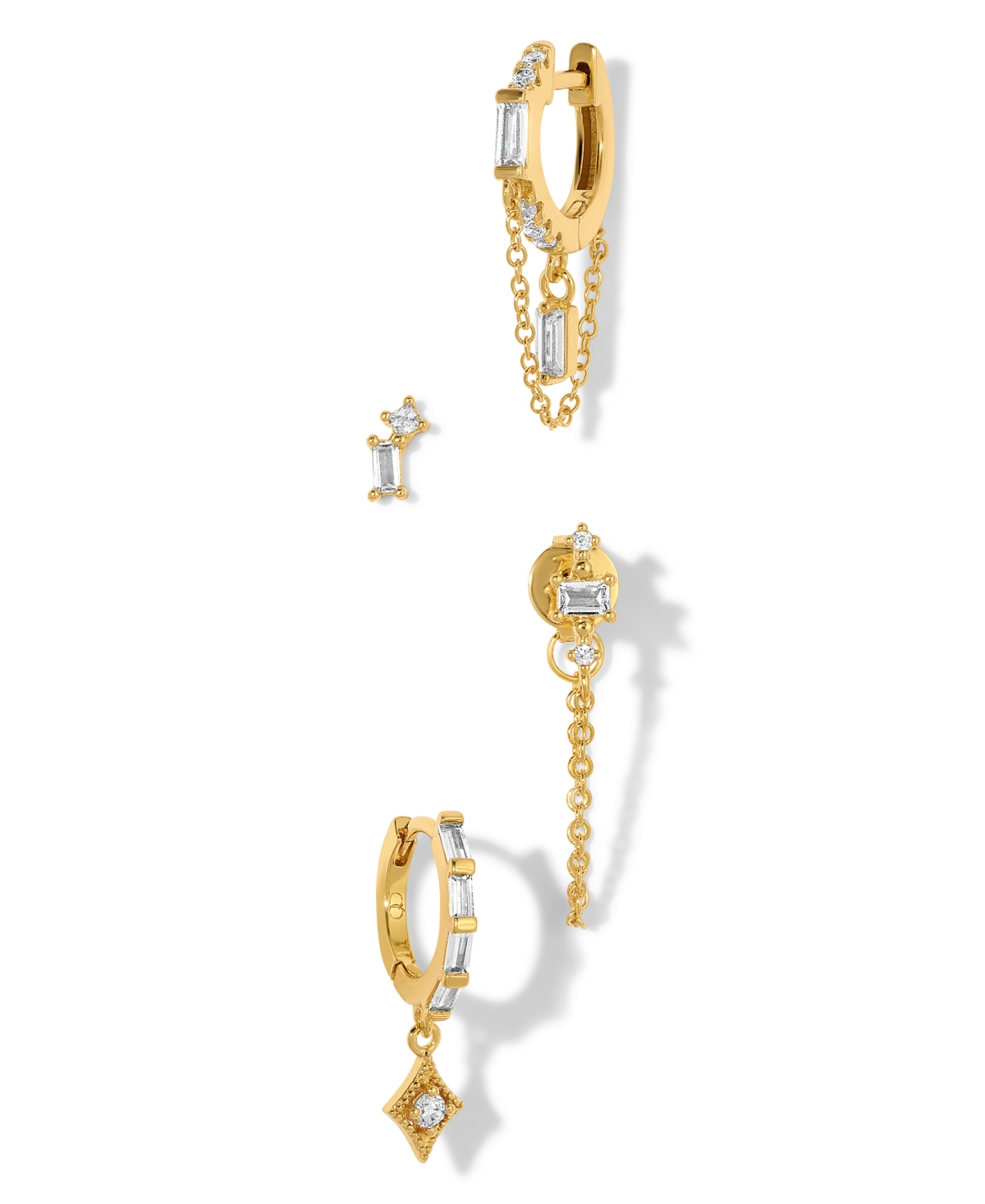 Click here for Girls Crew Crystal Golden Era Earring Set - Gold prices