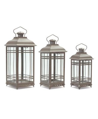 Slickblue Classic Traditional Metal Lanterns (Set of 3) - Macy's