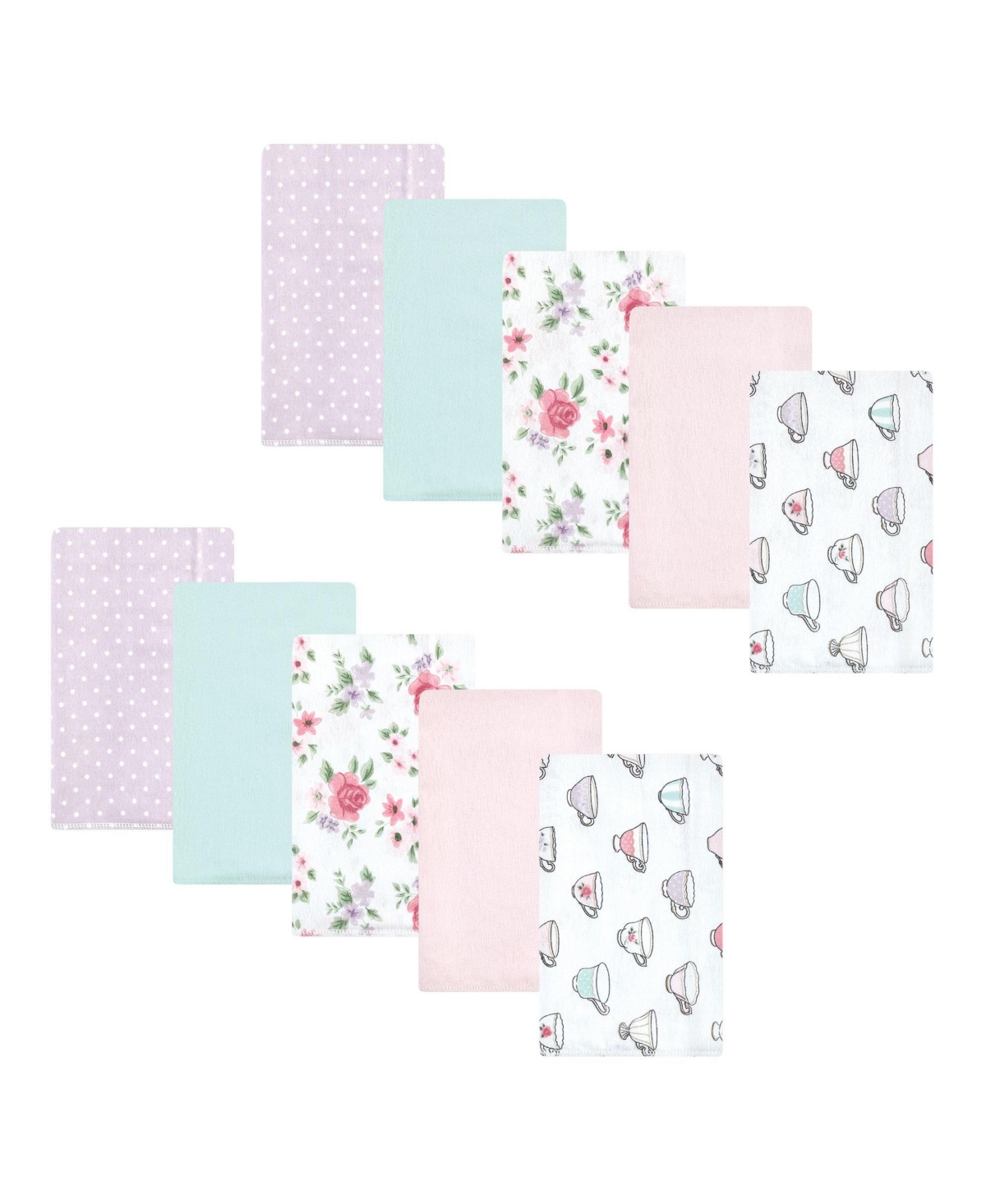 Click here for Hudson Baby Girls 10Pk Flannel Burp Cloth - Tea pa... prices