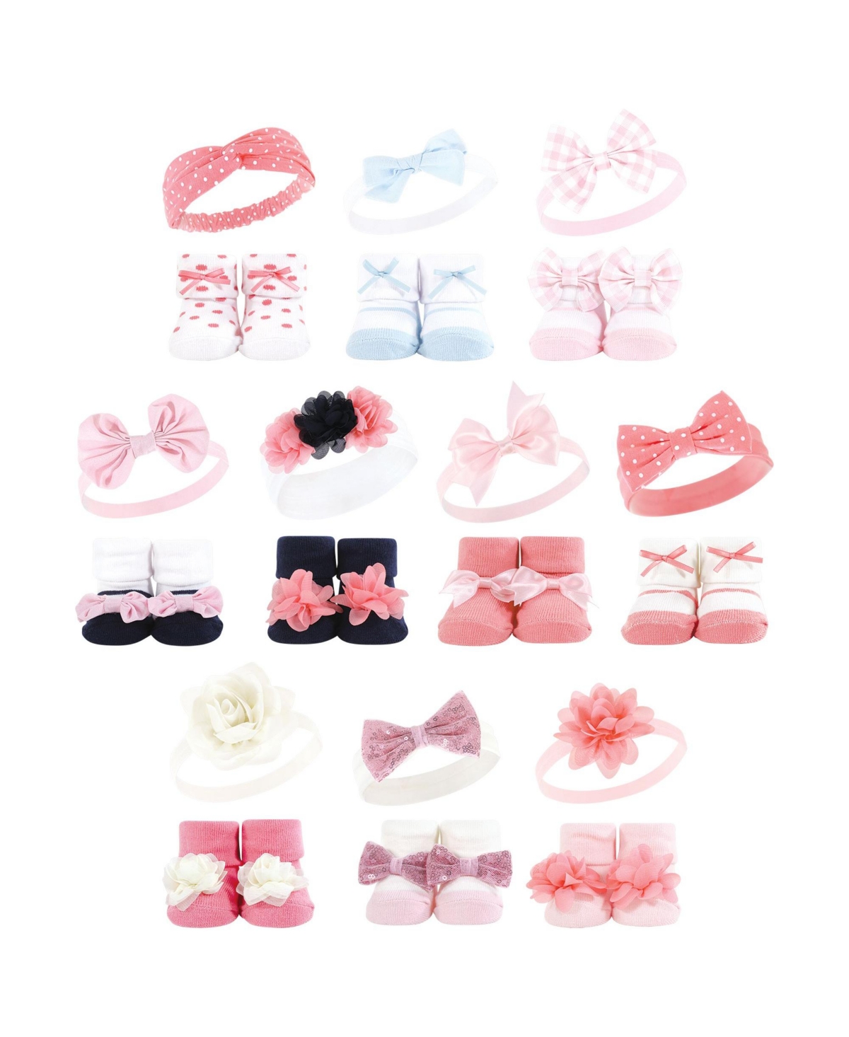Click here for Hudson Baby Infant Girl 20Pc Headband and Socks Gi... prices