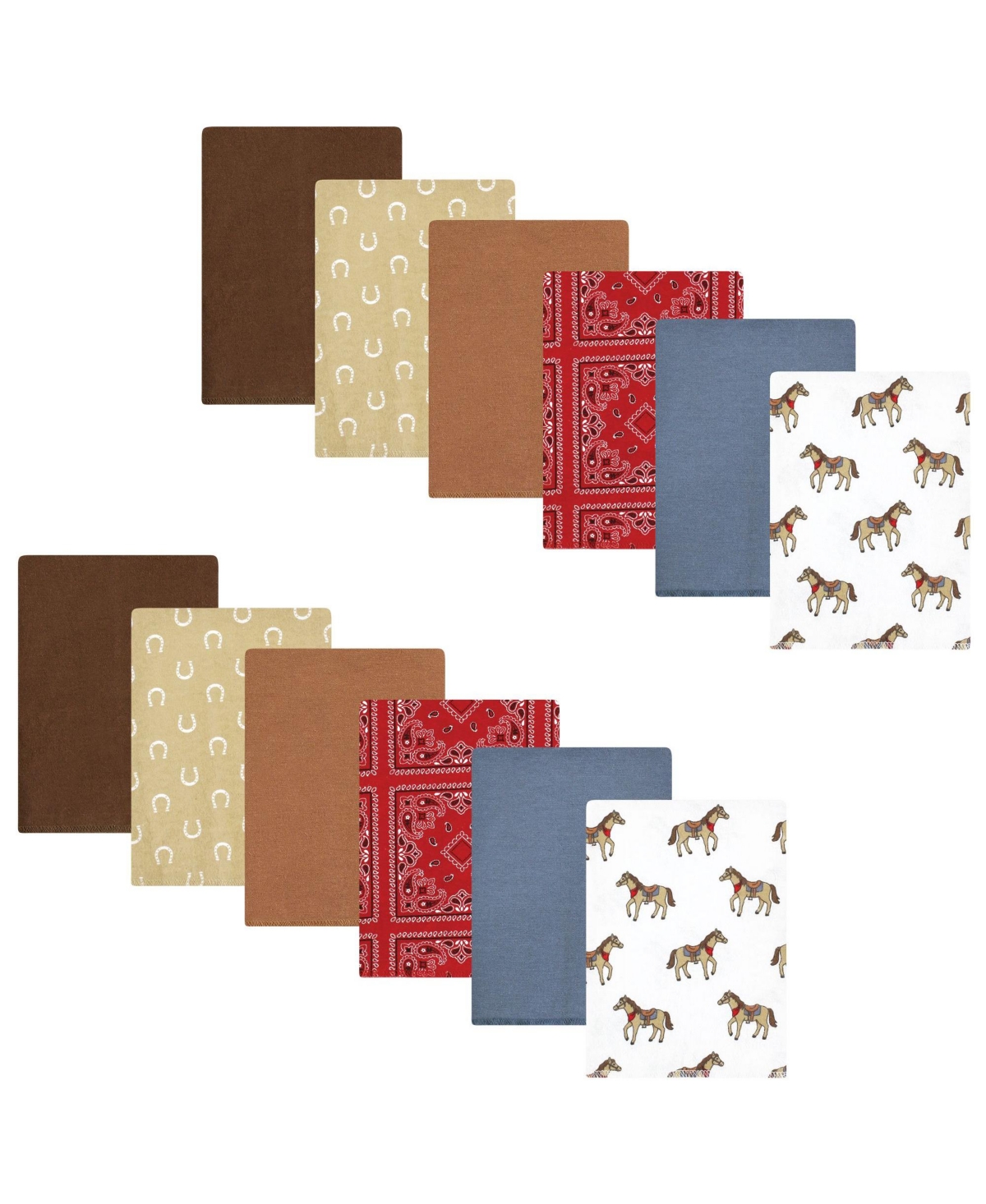 Click here for Hudson Baby Boys 12 Pack Cotton-Poly Flannel Burp... prices