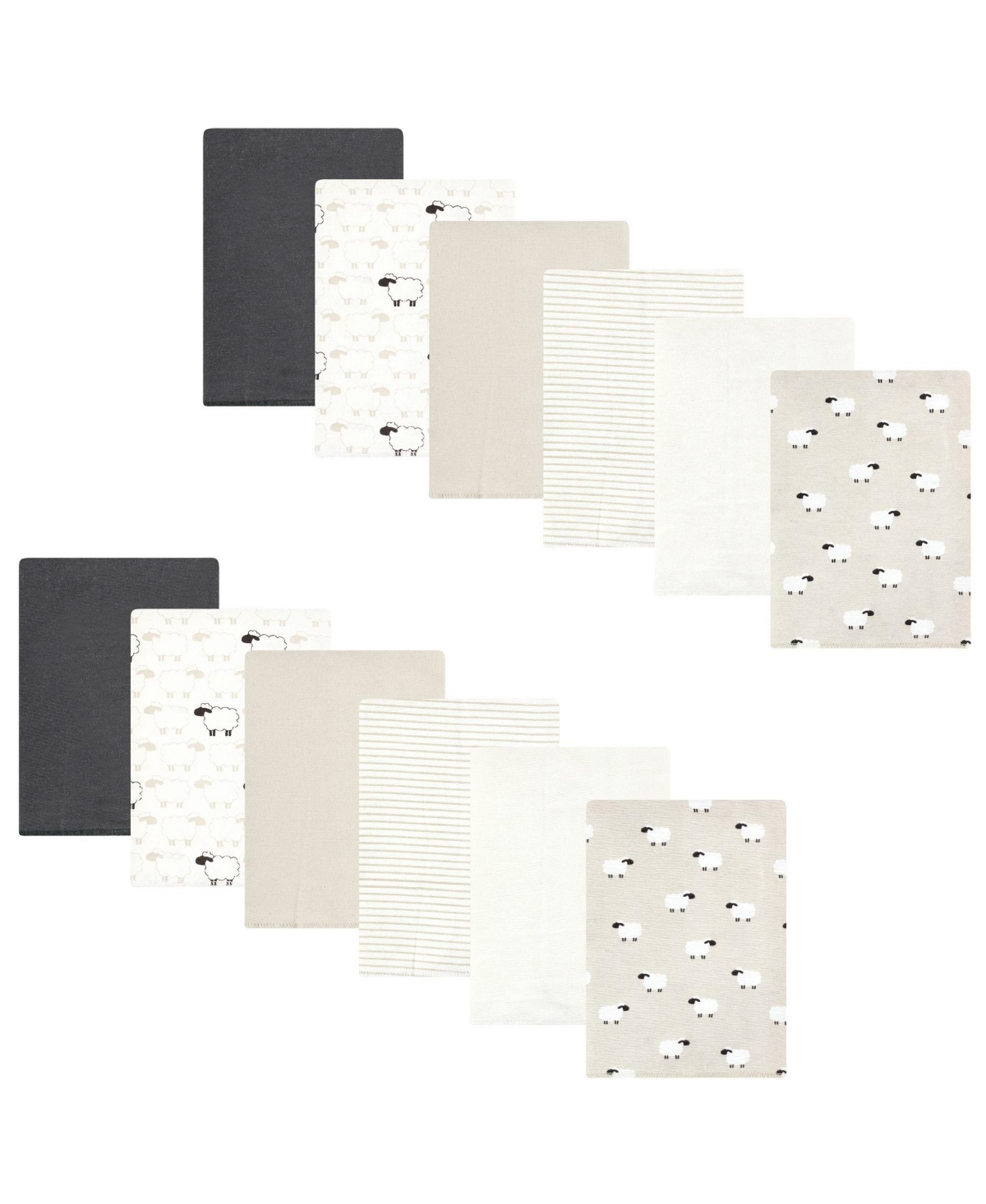 Click here for Hudson Baby Unisex 12-Count Flannel Burp Cloths (C... prices