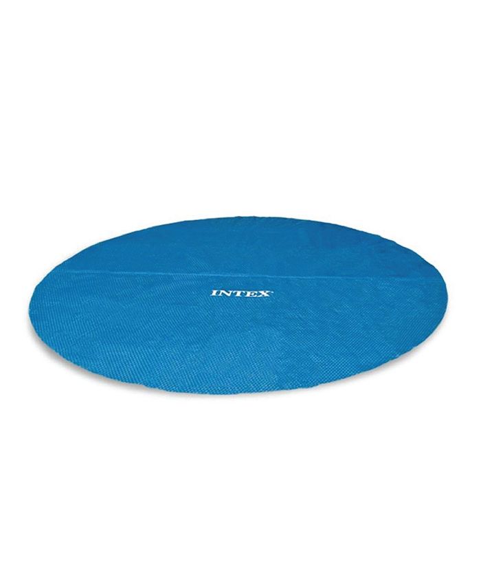Intex 15 Foot Round Easy Set Vinyl Solar Cover for Swimming Pools, Blue ...