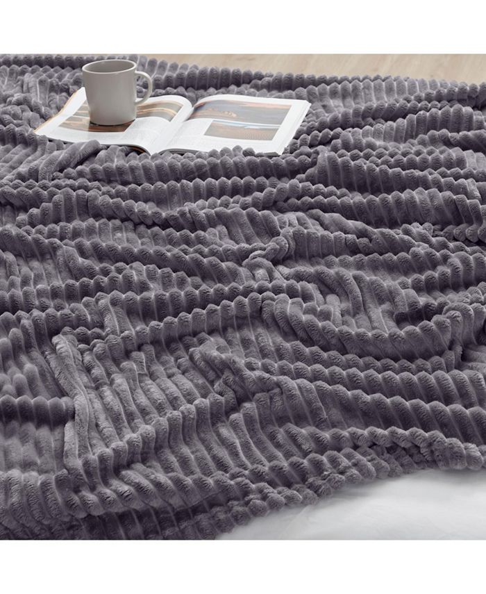 Clara Clark Ultra Soft Lightweight Cut Plush Fleece Blanket - Twin 66 ...