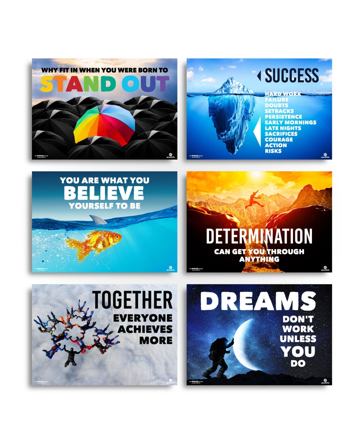 Click here for Sproutbrite Motivational Poster 6 pack - Assorted... prices