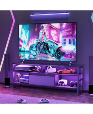 Simplie Fun Immersive PS5 Gaming Entertainment Center with RGB Lighting ...