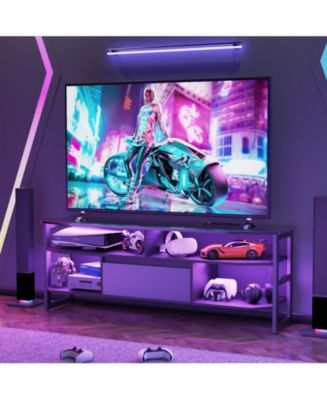 Simplie Fun Immersive PS5 Gaming Entertainment Center with RGB Lighting ...