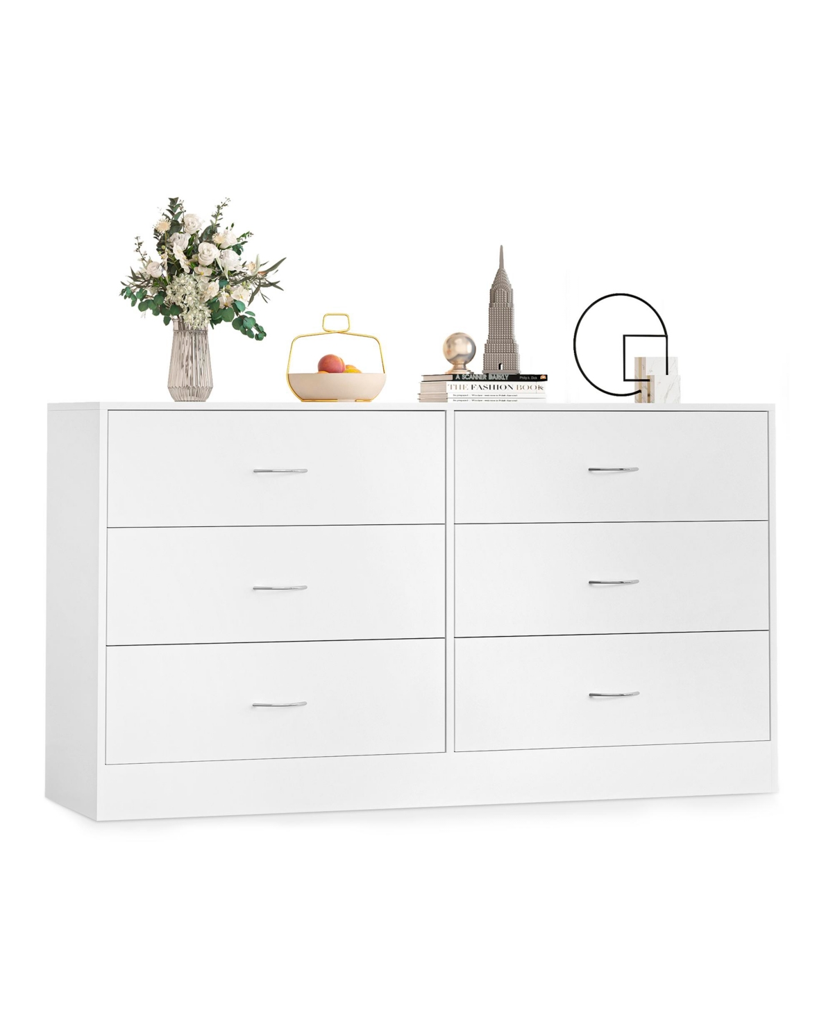 Click here for Sugift 6 Drawer White Dresser for Bedroom Versatil... prices