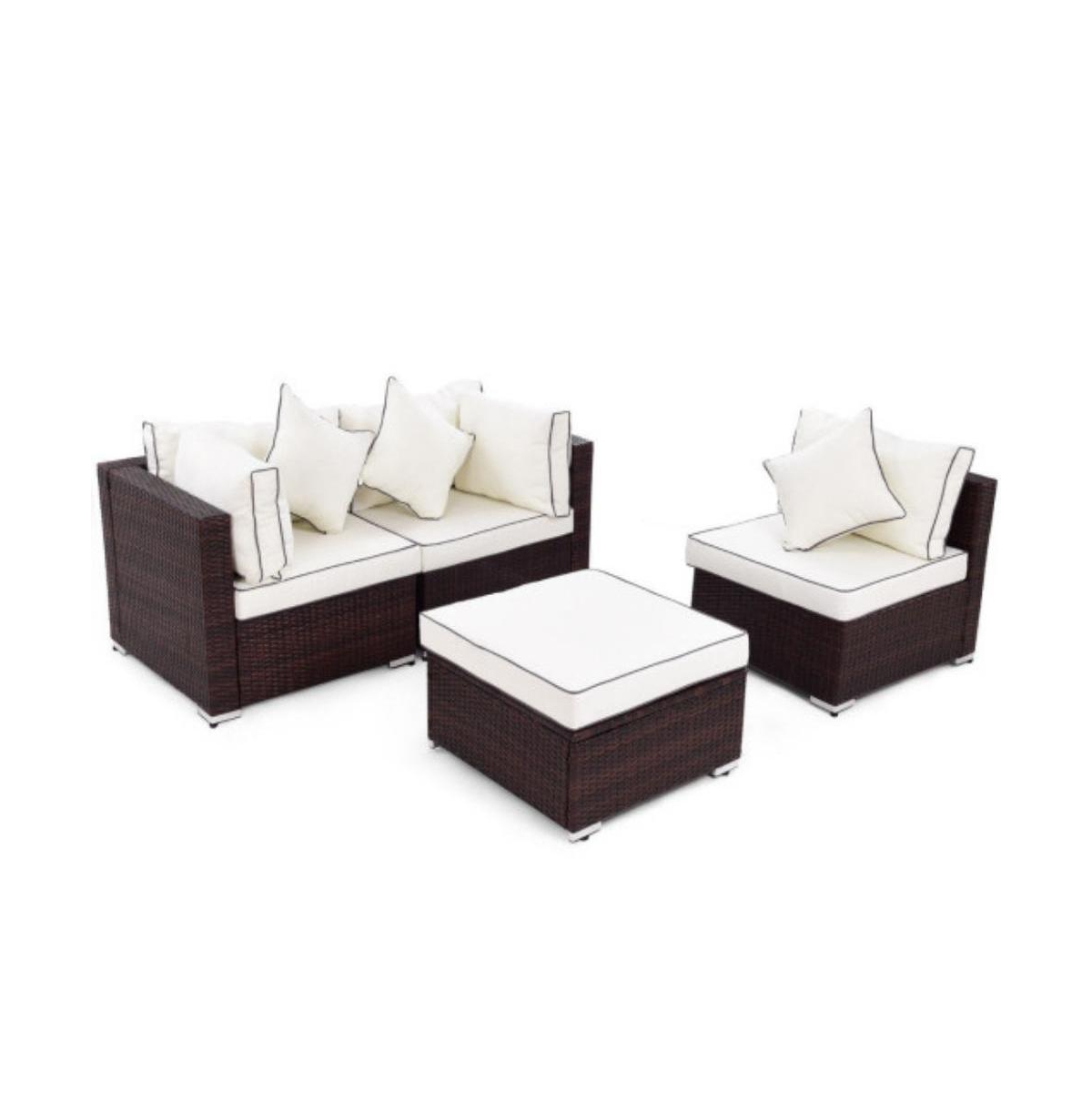 Click here for Slickblue 4 pcs Wicker Rattan Sofa Furniture Set -... prices