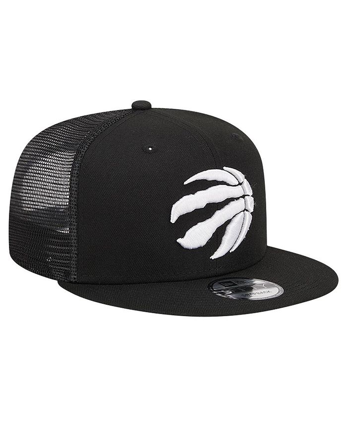 New Era Men's Black Toronto Raptors Evergreen 9FIFTY Trucker Snapback ...