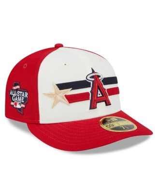 New Era Men's Cream/Red Los Angeles Angels 2024 MLB All-Star Game Workout Low Profile 59FIFTY ...