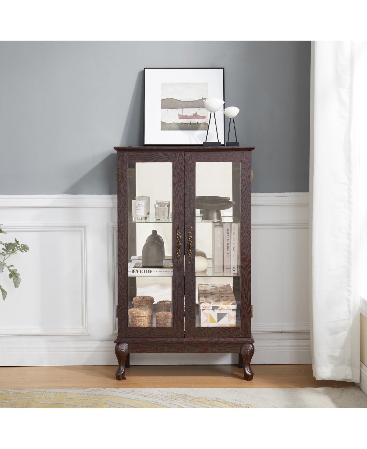 Click here for Simplie Fun Elegant 2-Door Curio Cabinet with Temp... prices