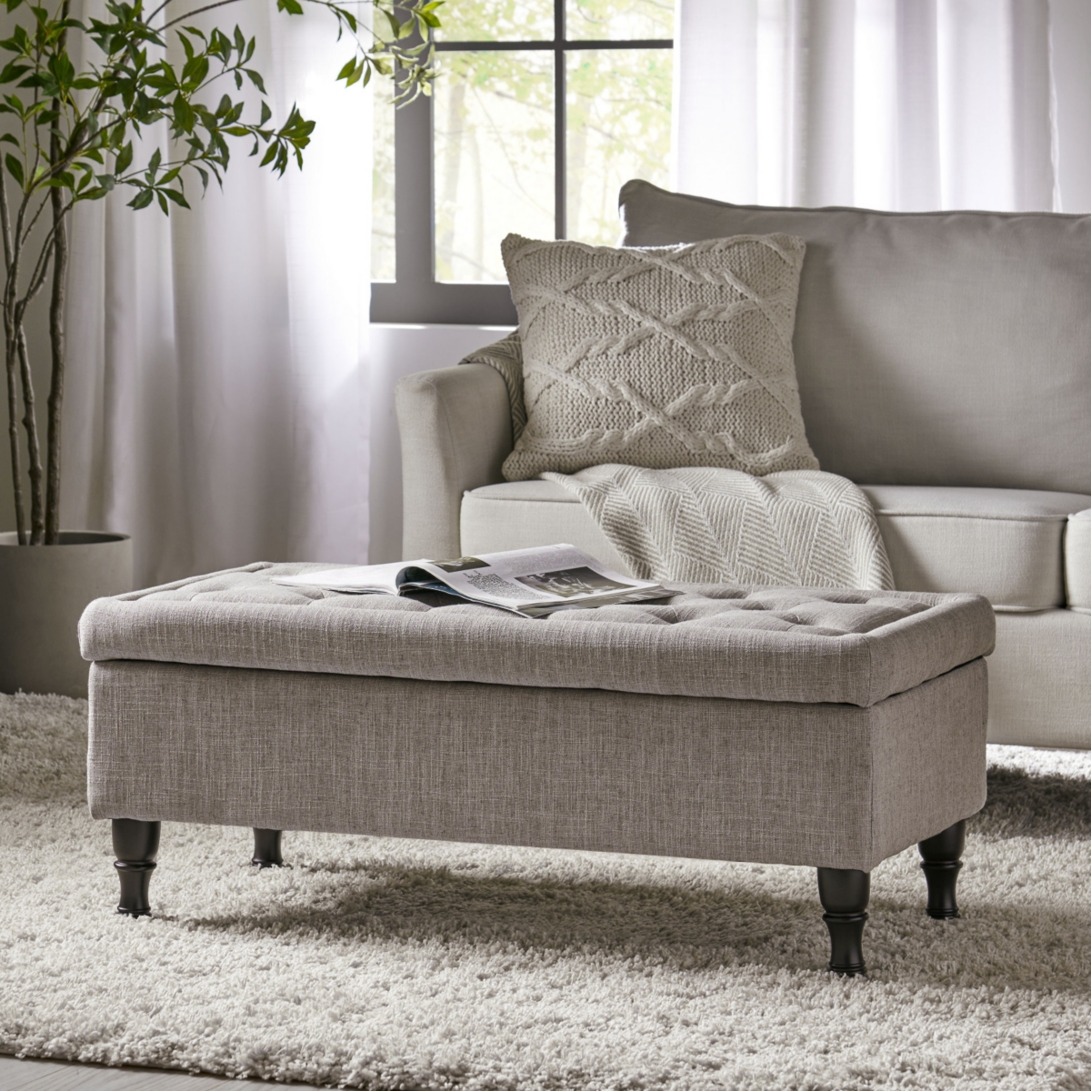 Click here for Streamdale Furniture Logan Tufted Storage Ottoman... prices