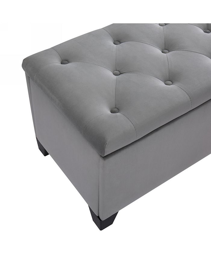 Simplie Fun Plush Storage Ottoman with Ample Space and Durable ...