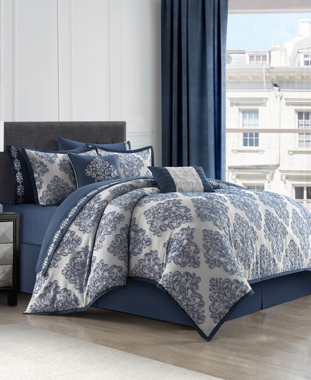 Click here for Stratford Park Lubava Clip Jacquard 10-Pc. Comfort... prices