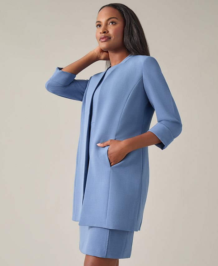 Kasper Women's Open-Front Crepe Topper Jacket - Macy's