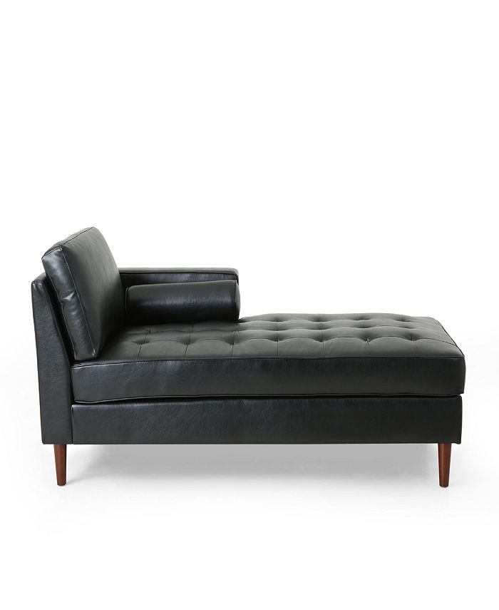 Simplie Fun Contemporary Chaise Lounge With Button Tufting And Bolster ...