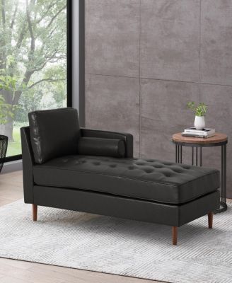 Simplie Fun Contemporary Chaise Lounge With Button Tufting And Bolster ...