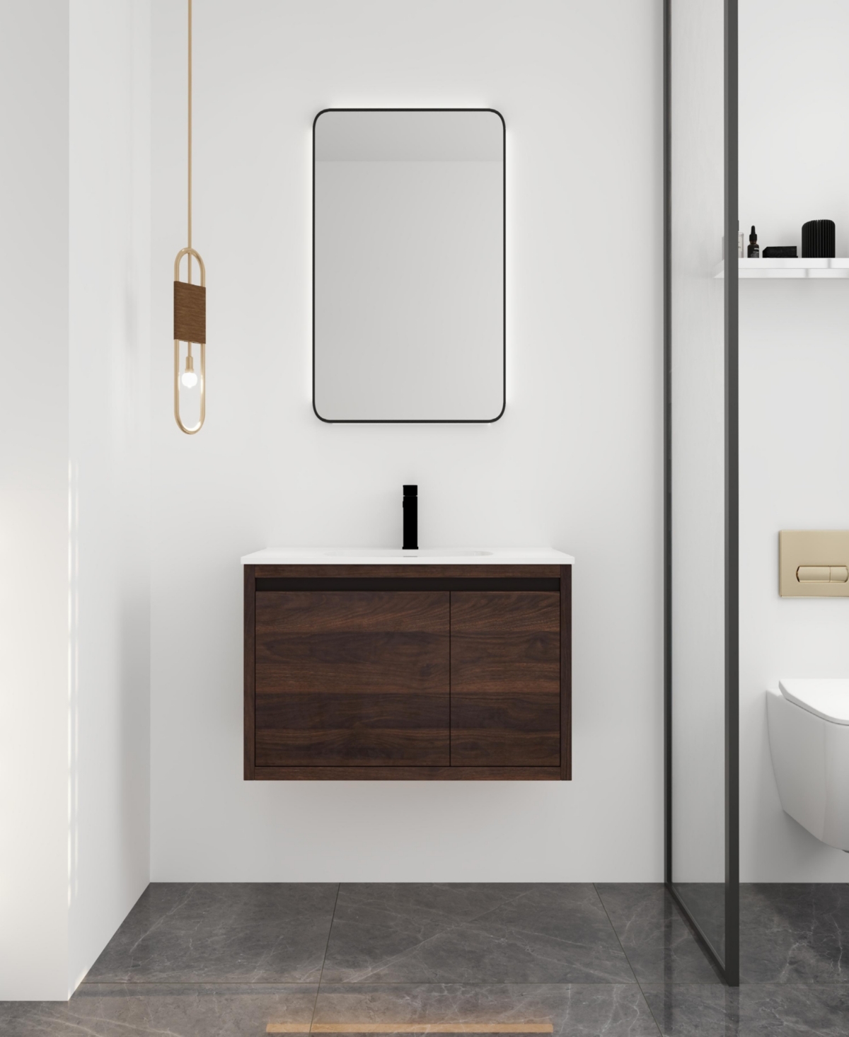Click here for Streamdale 36" Floating Vanity with Gel Sink... prices