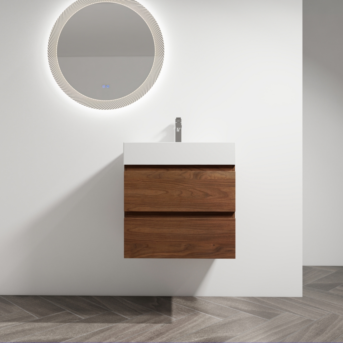 Click here for Streamdale 24" Wood Grain Vanity with Resin S... prices