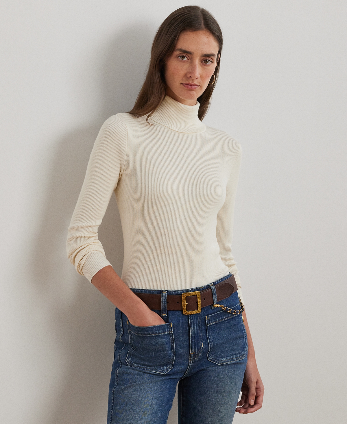Click here for Lauren Ralph Lauren Petite Ribbed Turtleneck Sweat... prices