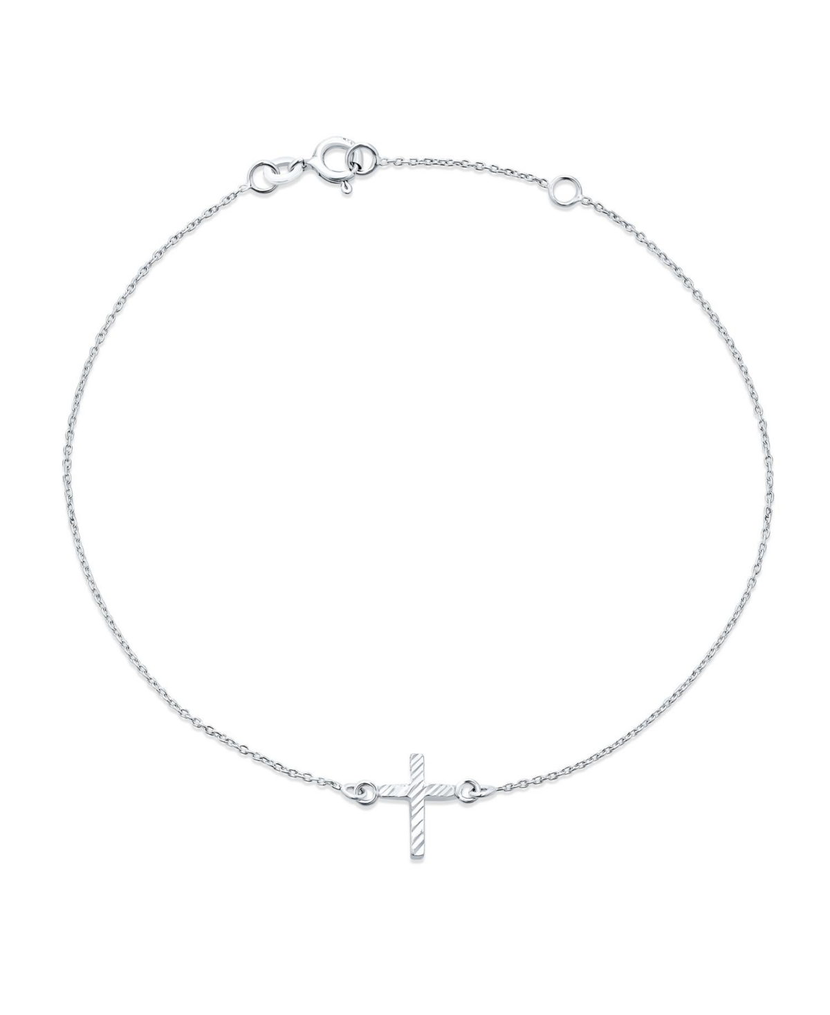 Click here for Bling Jewelry Side Ways Cross Religious Anklet For... prices