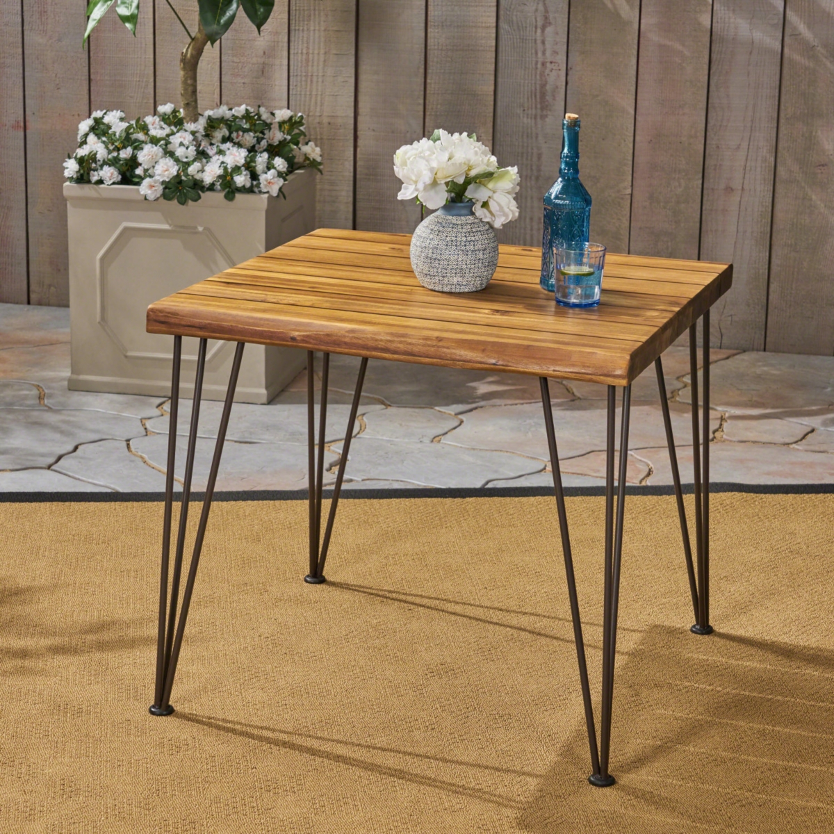 Click here for Streamdale Zion Industrial Acacia Wood & Metal Din... prices