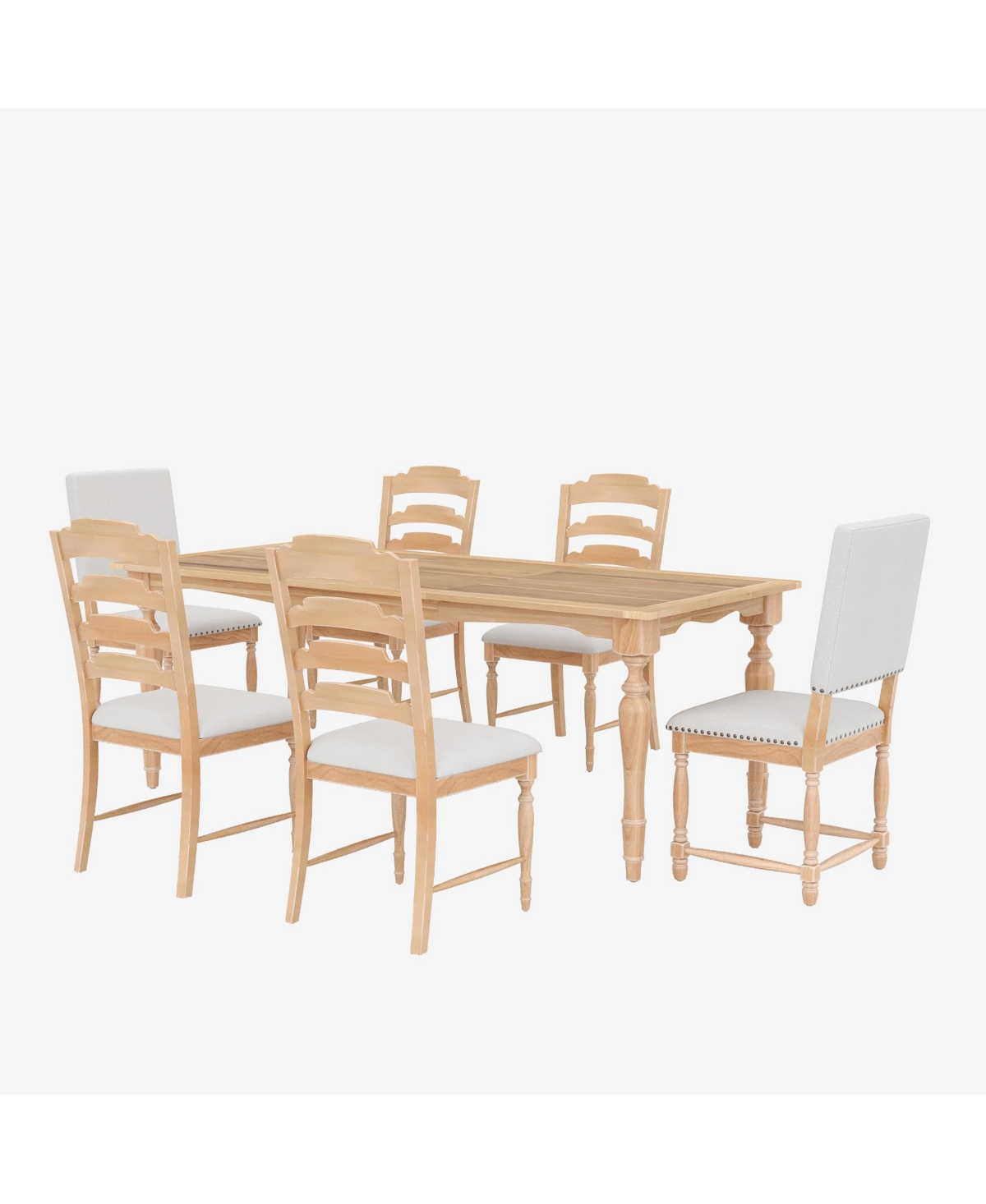 Click here for Streamdale Vintage 7-Piece Extendable Dining Set w... prices