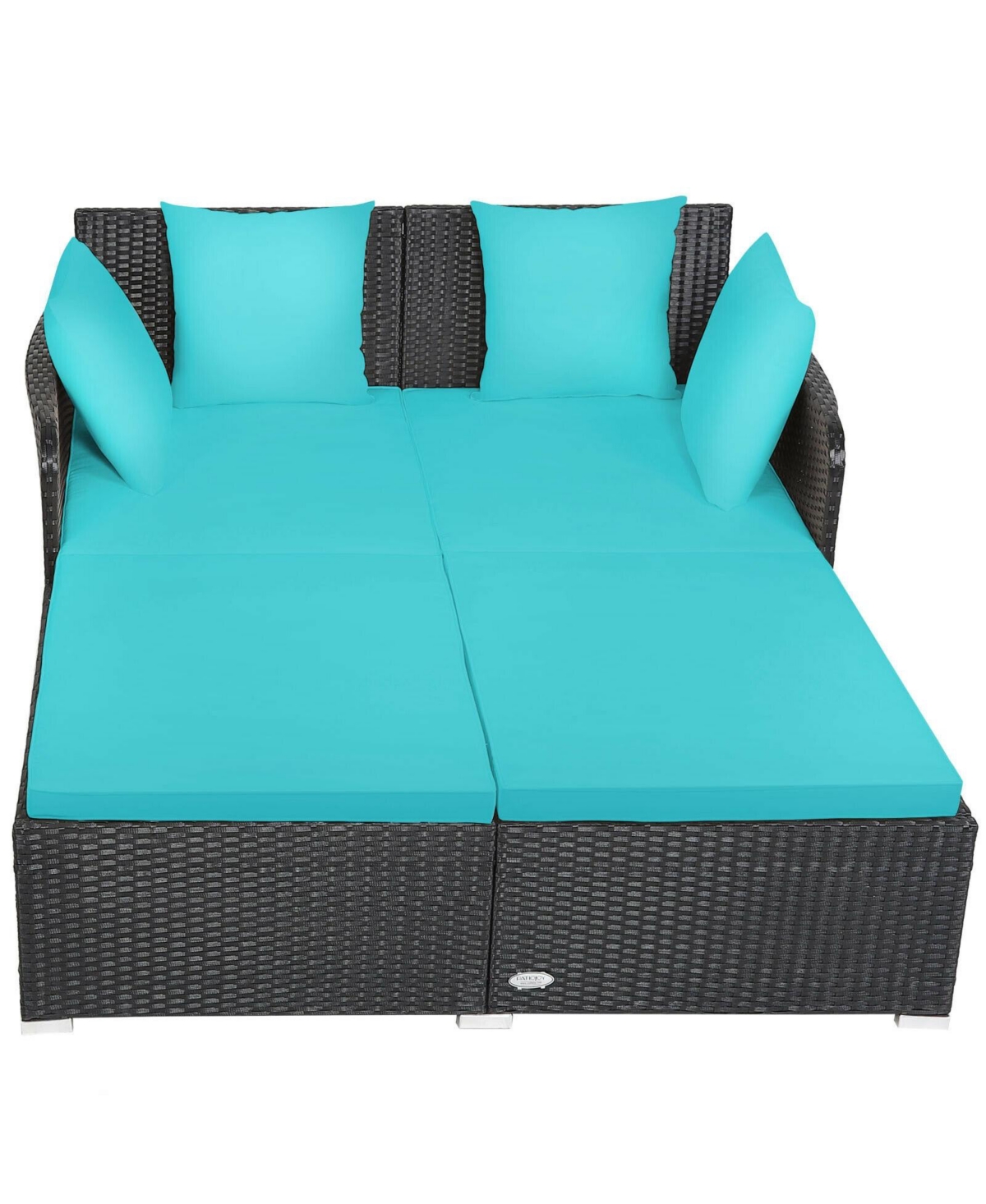 Click here for Skonyon Spacious Outdoor Rattan Daybed with Uphols... prices