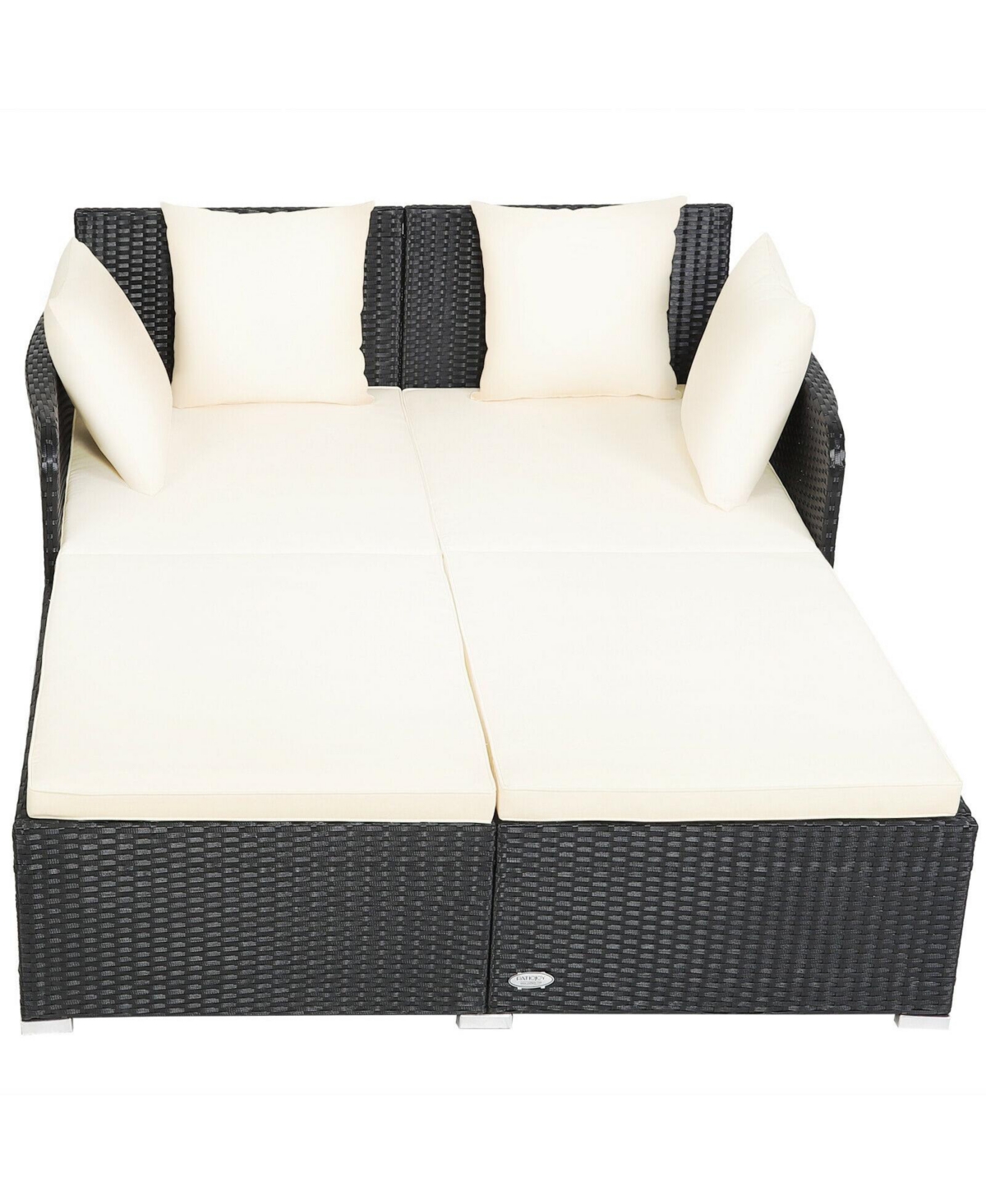 Click here for Skonyon Spacious Outdoor Rattan Daybed with Uphols... prices