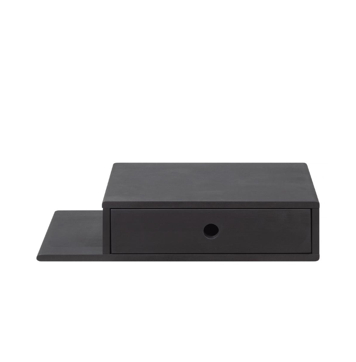 Click here for Woodek Black Hardwood Nightstand with an Open Shel... prices