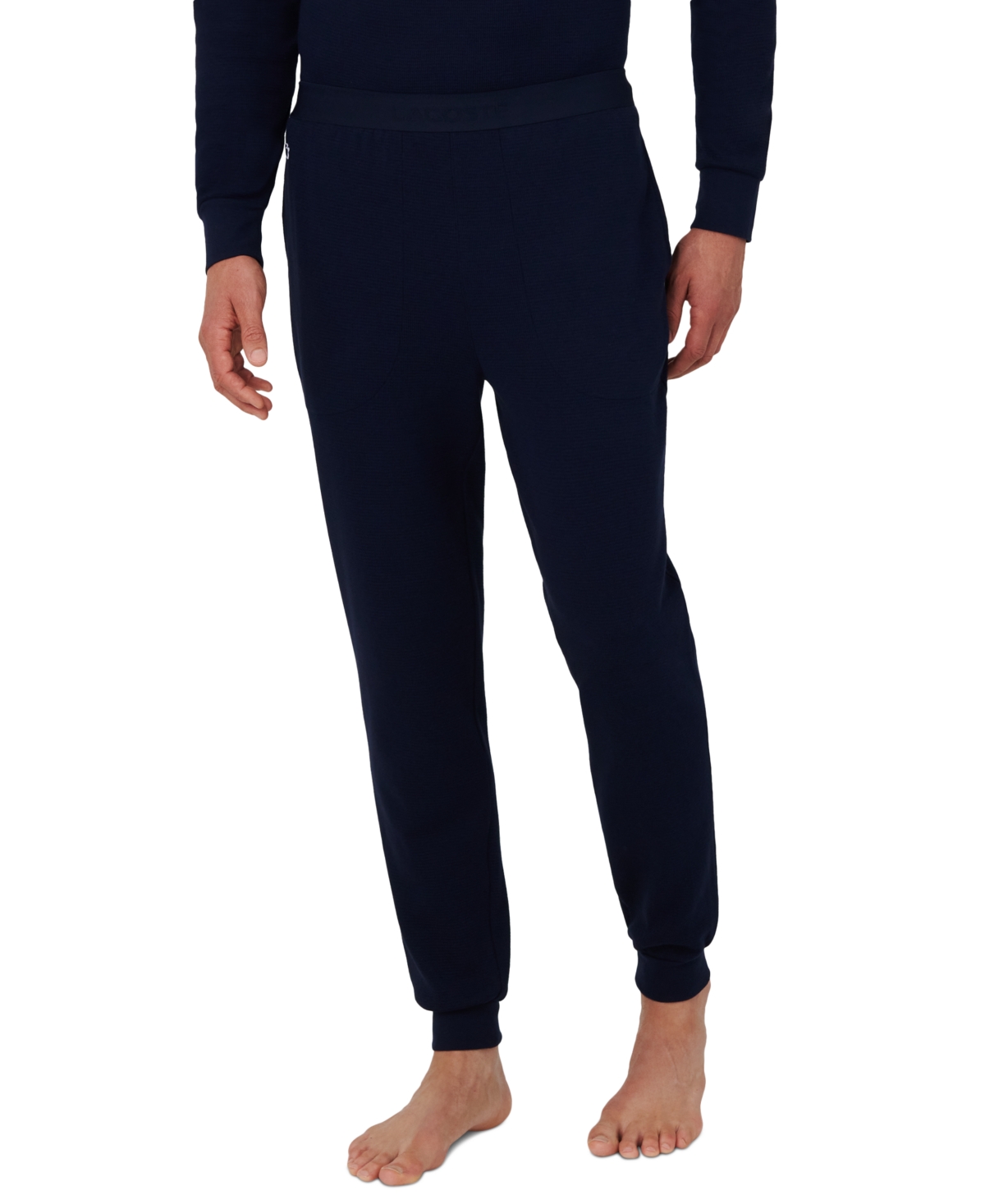Click here for Lacoste Mens Straight-Fit Thermal Waffle-Knit Jogg... prices