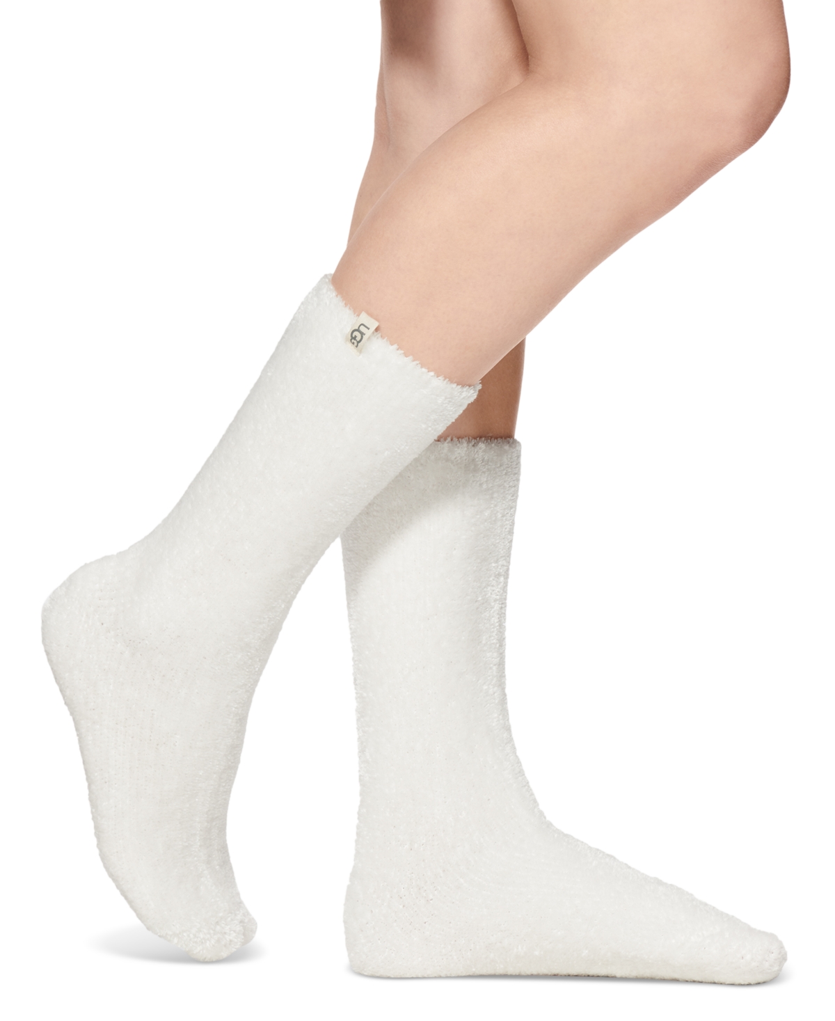 Click here for Ugg Womens Leda Cozy Knit Crew Socks - White prices