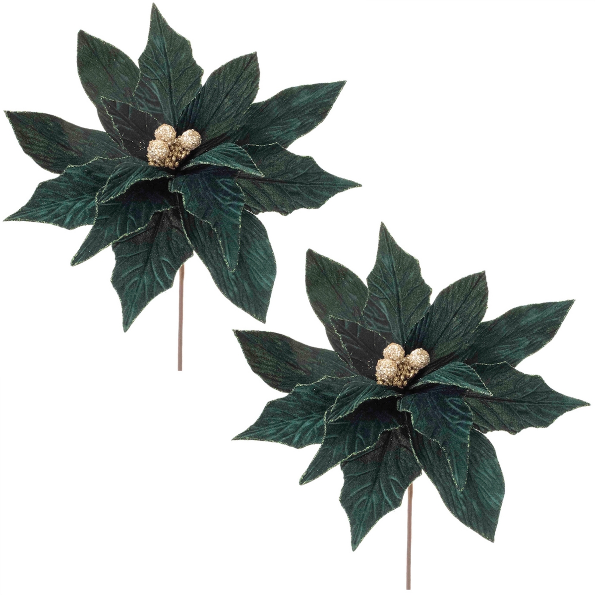 Click here for Slickblue Set of 2 Poinsettia Stems – Perfe... prices