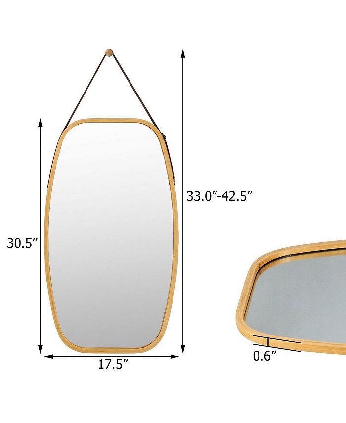 Slickblue 30 Inch Modern Rectangle Wall Hanging Framed Mirror - Macy's