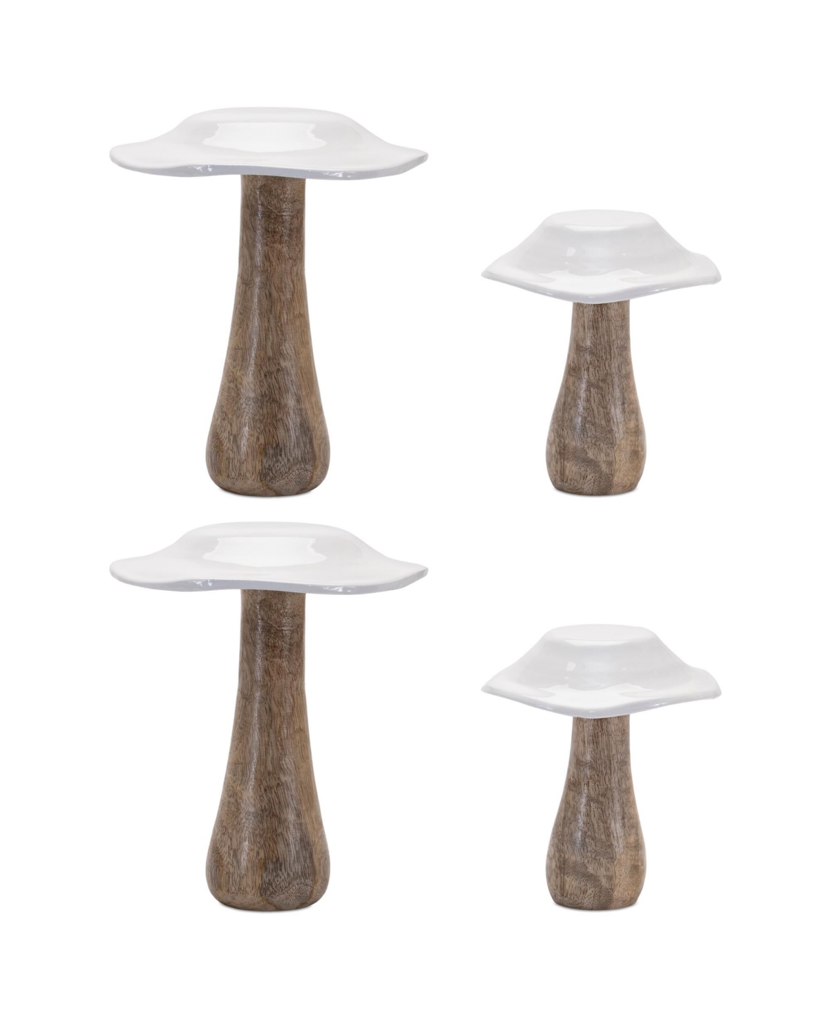 Click here for Slickblue Mushroom Figurine Set of 4 Whimsical Dec... prices