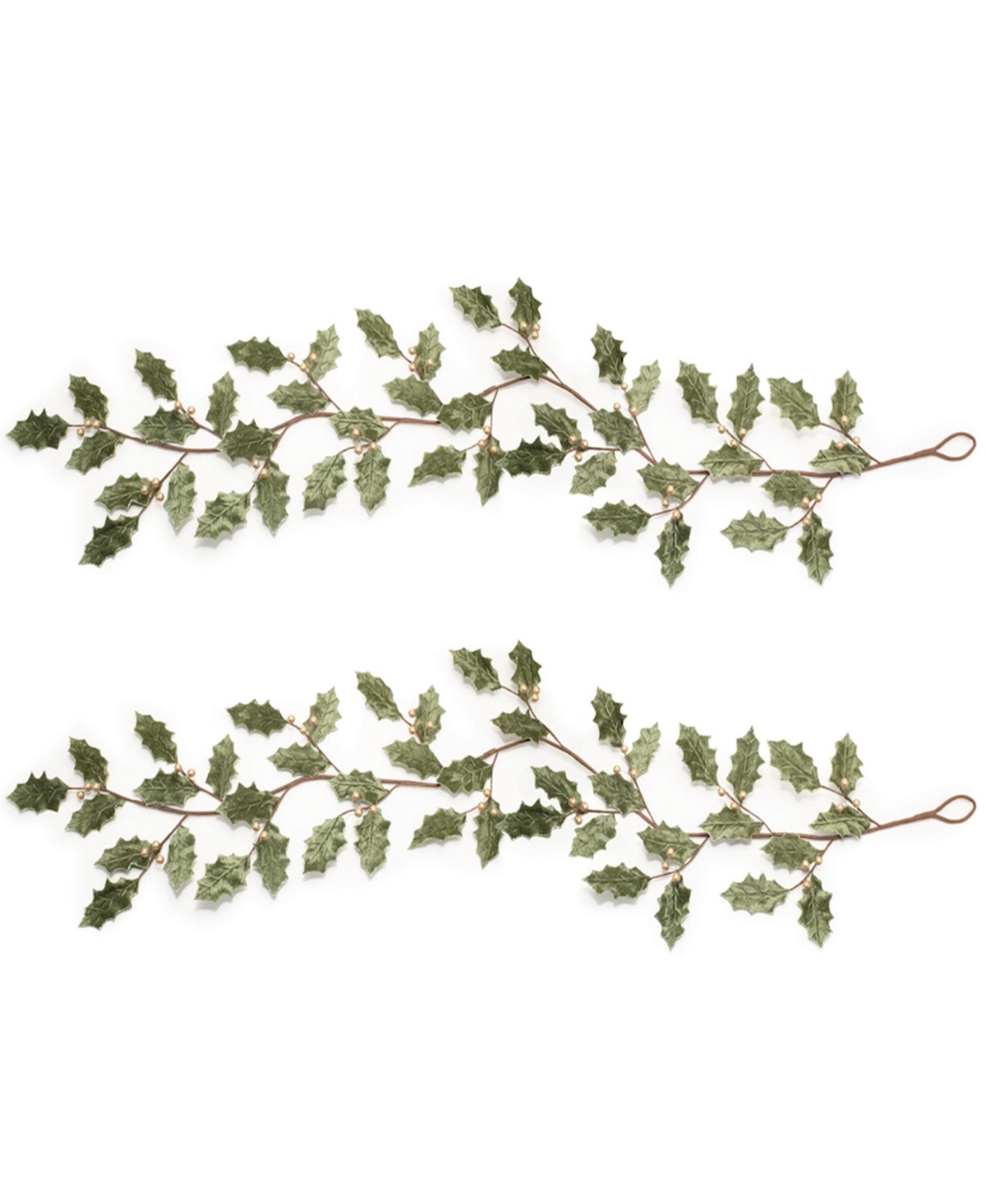 Click here for Slickblue Set of 2 Holly Leaf Garlands for Festive... prices