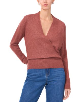 1.STATE Women's Surplice V-Neck Faux-Wrap Sweater - Macy's