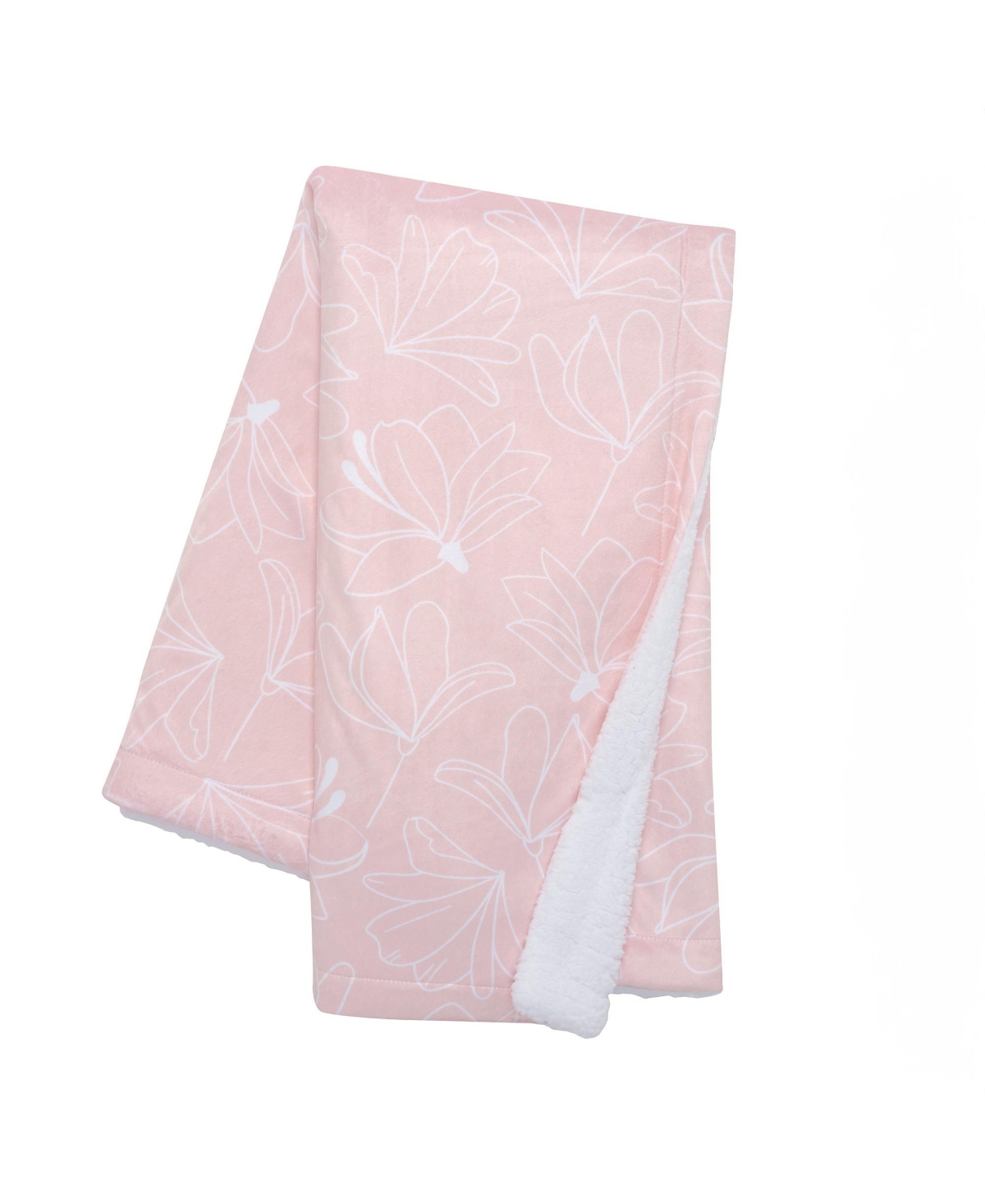 Click here for Lambs & Ivy Petals Pink/White Floral Fleece Faux S... prices