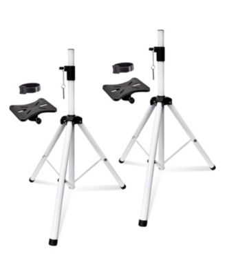 5 Core Speaker Stand White 2Pices Tripod Tall Adjustable Up to 72 Inch ...
