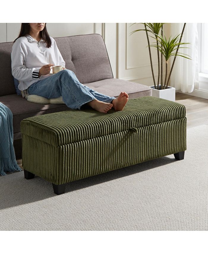 Simplie Fun Plush Storage Ottoman: Soft, Sturdy, and Spacious - Macy's