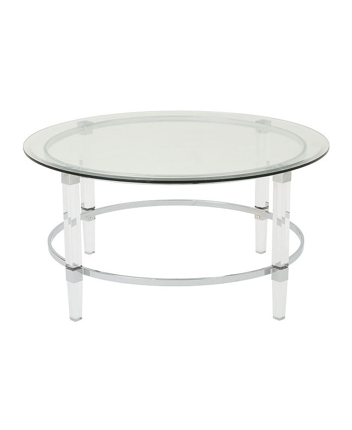 Simplie Fun Revolving Round Coffee Table Translucent Beauty, Timeless ...
