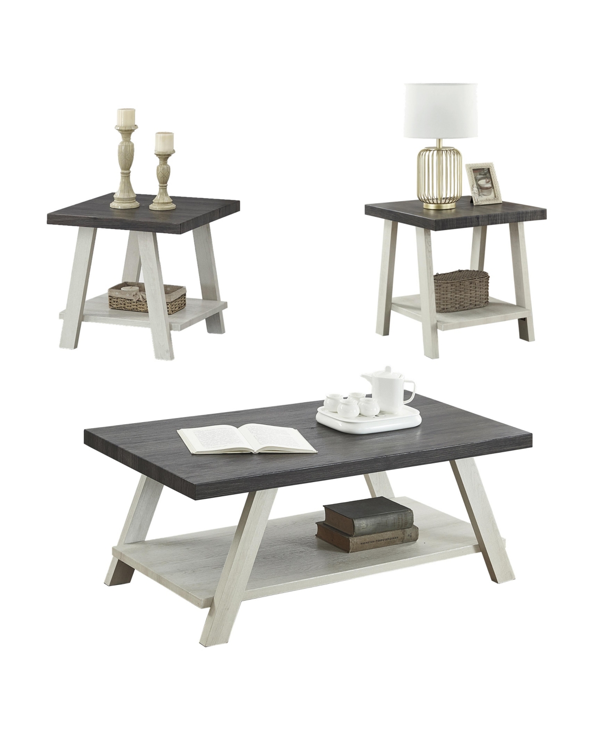 Click here for Streamdale Furniture Contemporary 3-Piece Wood She... prices