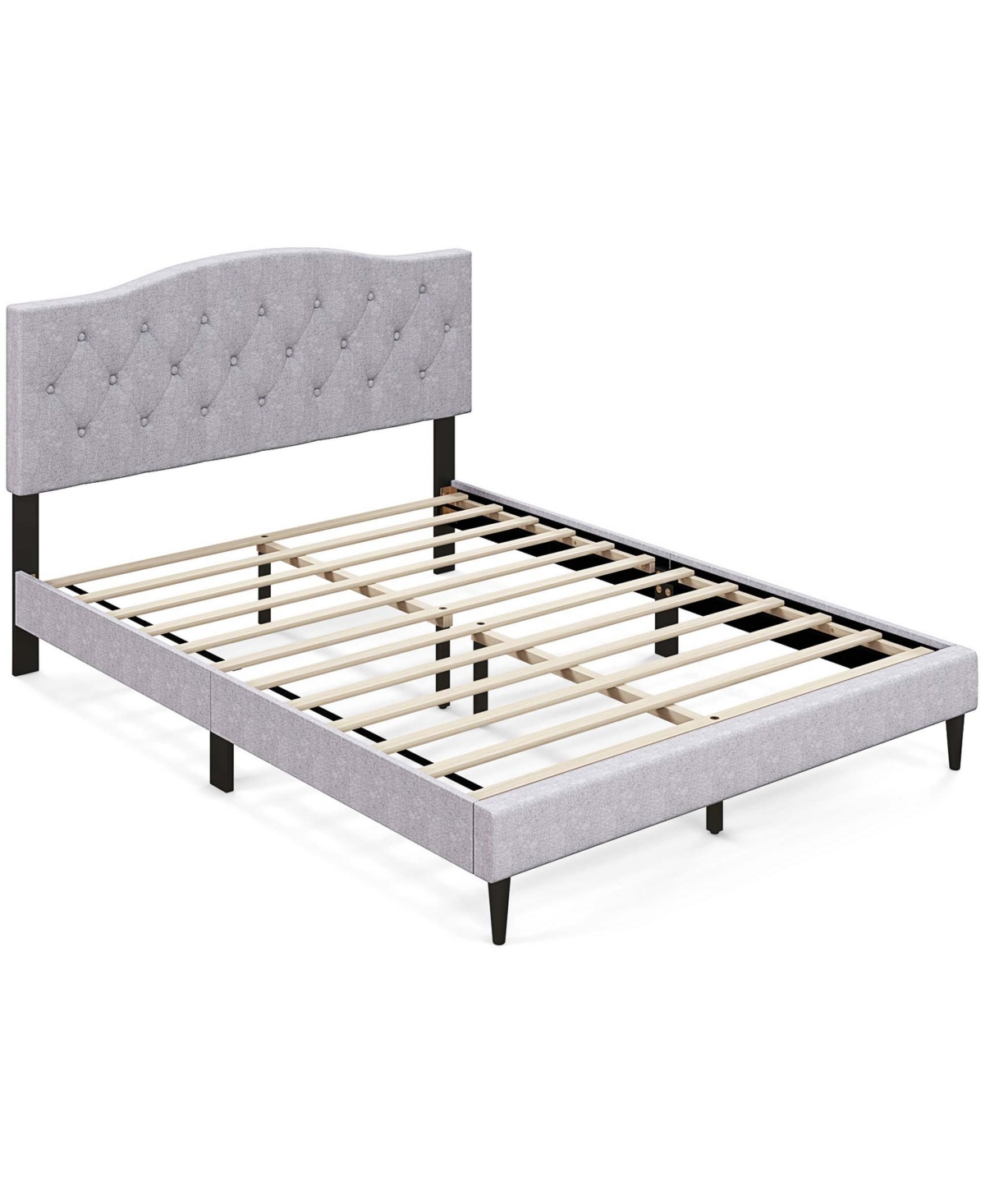 Click here for Queen Size Upholstered Platform Bed Linen Bed Fram... prices