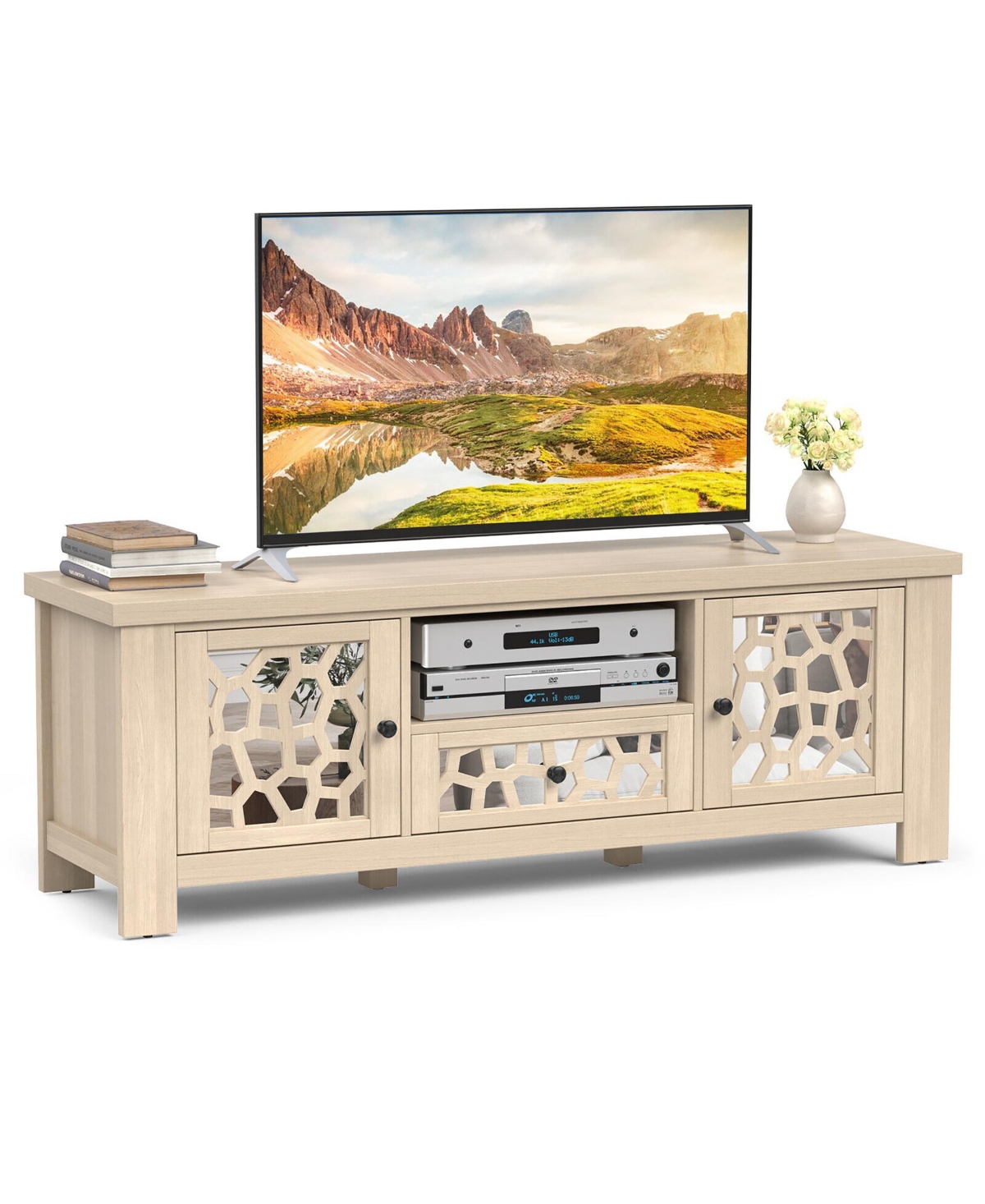 Click here for Gymax 55 Retro Tv Stand Media Entertainment Center... prices