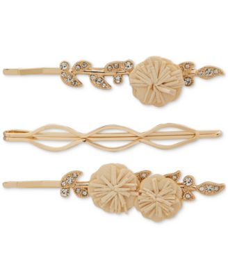 lonna & lilly Gold-Tone 3-Pc. Flower Bobby Pin Set - Macy's