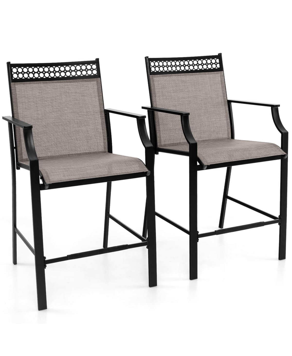 Click here for Outdoor Counter Stools Set of 2 with Footrest & Ar... prices
