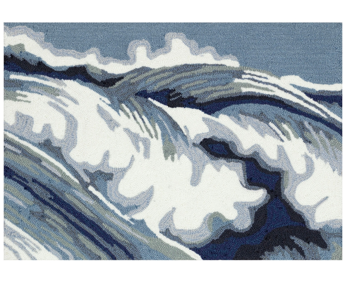 Click here for Liora Manne Capri Wave 26x4 Area Rug - Blue prices