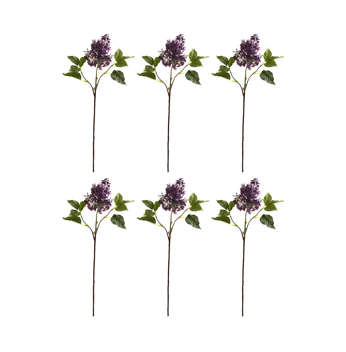 Click here for Slickblue 30 Lilac Artificial Flowers - Set of 6 F... prices